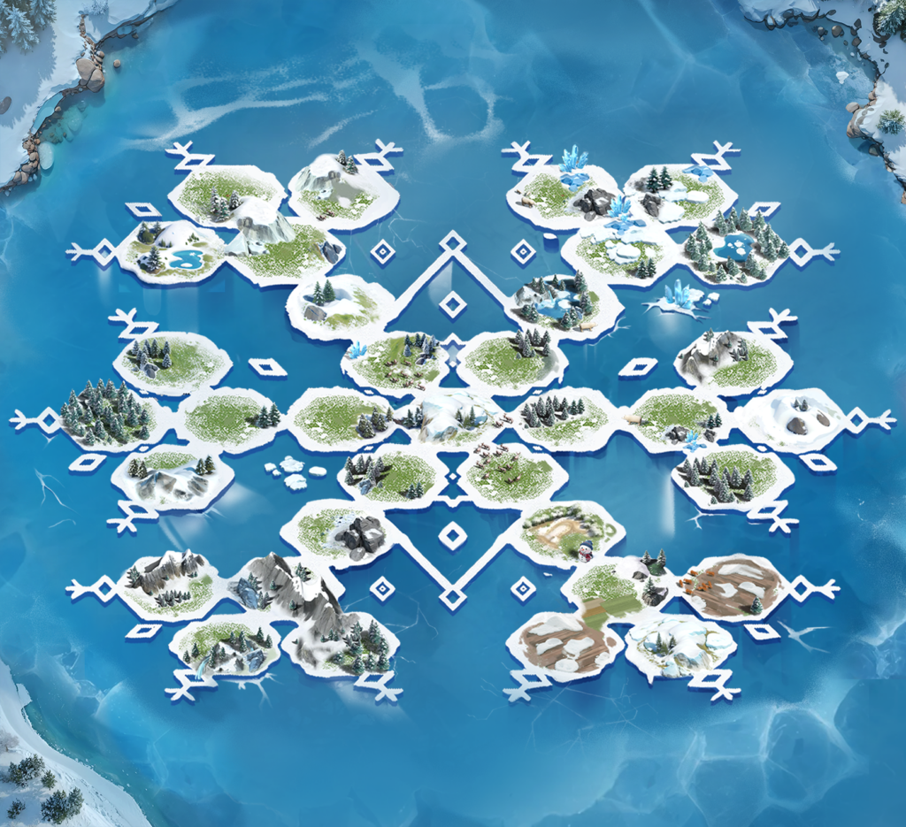 Winter Season: The Snowflake Map – A Fair and Festive Winter Journey ...